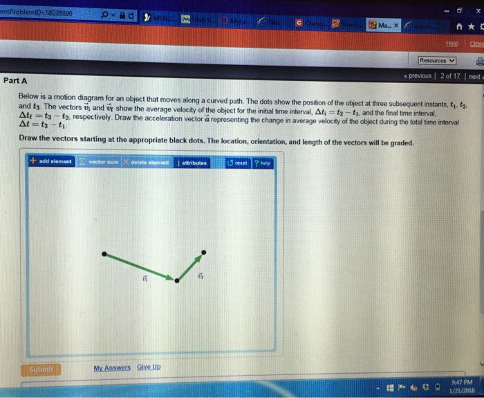 Solved Below is a motion diagram for an object that moves | Chegg.com
