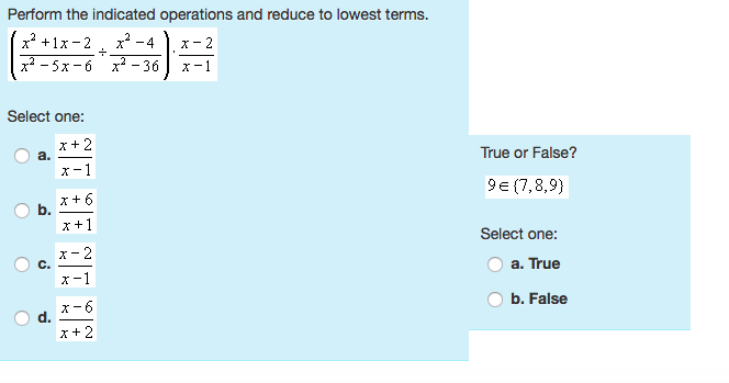 Solved Perform the indicated operations and reduce to lowest | Chegg.com