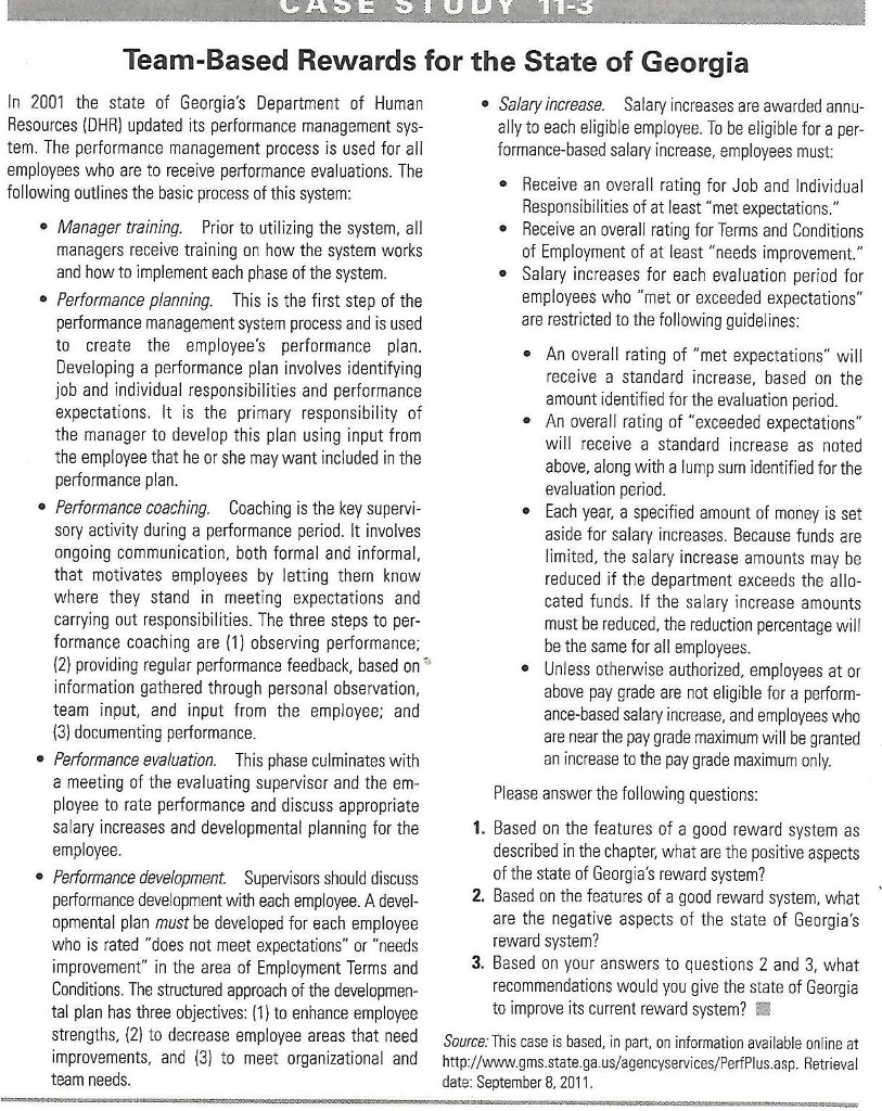 Solved In 2001 the state of Georgia's Department of Human | Chegg.com