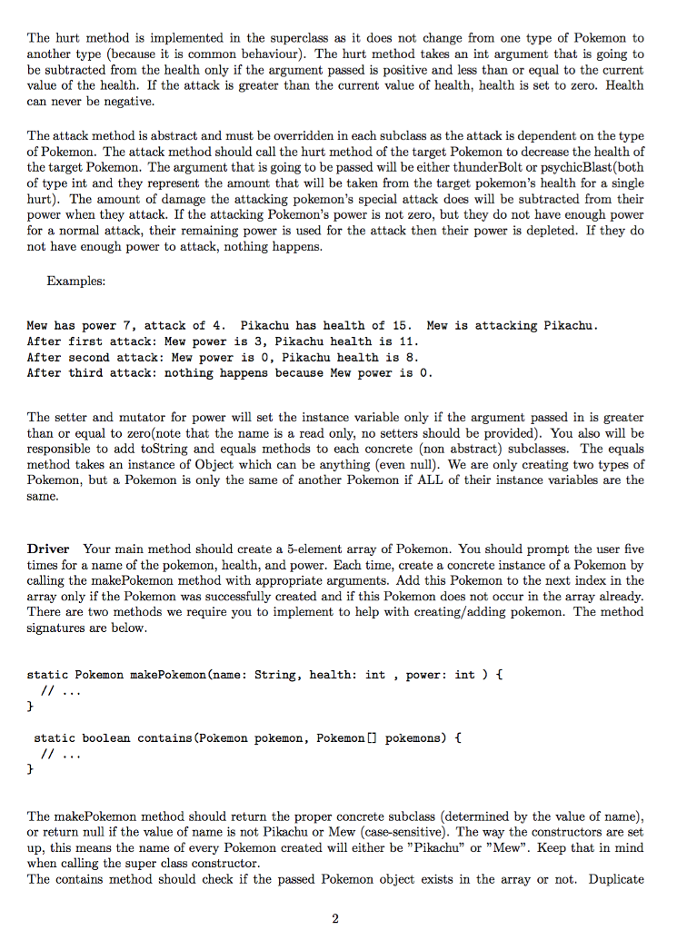 Topics Covered: Inheritance, Arrays of classes, | Chegg.com