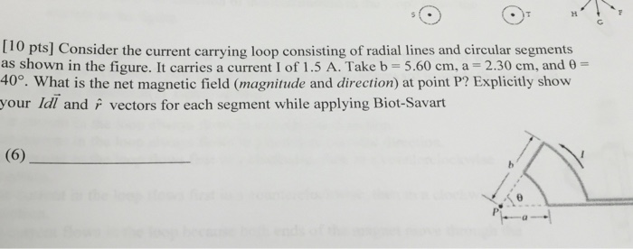 Solved Consider the current carrying loop consisting of | Chegg.com