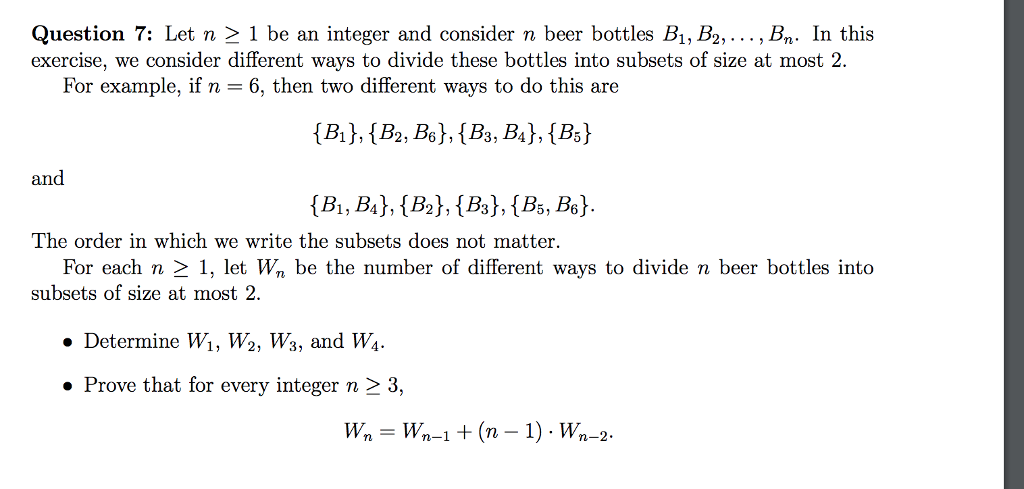 Solved Question 7: Let n 2 1 be an integer and consider n | Chegg.com