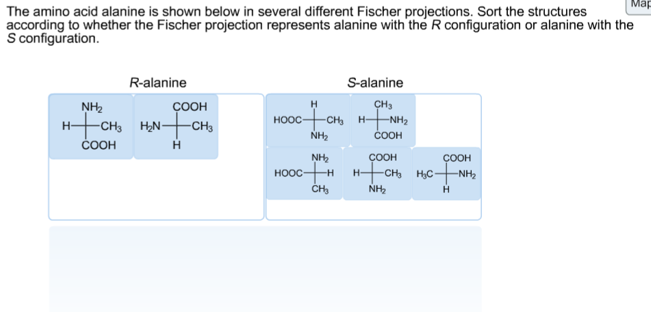 The amino acid alanine is shown below in several | Chegg.com