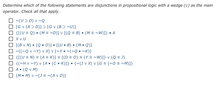 Solved Determine which of the following statements are | Chegg.com
