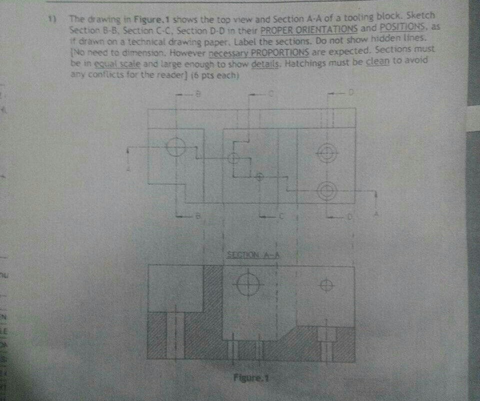 Solved The drawing in Figure. 1 shows the top view and | Chegg.com