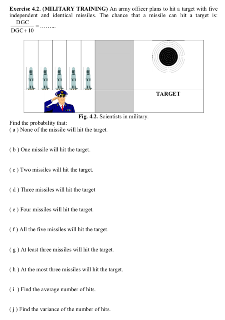 Solved Exercise 4.2. (MILITARY TRAINING) An army officer | Chegg.com