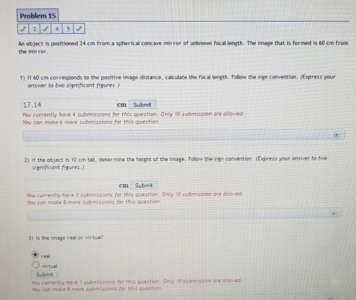 Solved Problem 15 An object is positioned 24 cm from a | Chegg.com