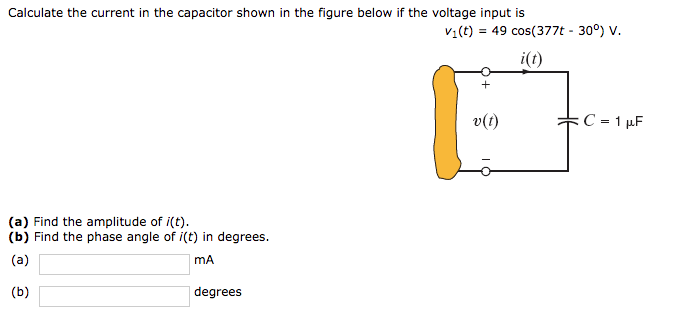 Solved Calculate the current in the capacitor shown in the | Chegg.com