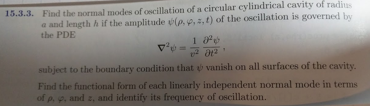 Find the normal modes of oscillation of a circular | Chegg.com