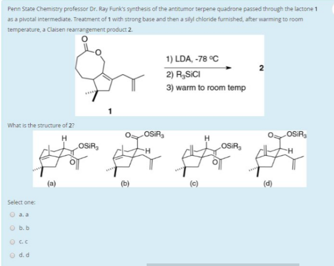 Solved Penn State Chemistry professor Dr. Ray Funk's | Chegg.com