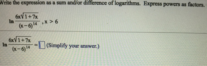 Solved write the expression as a sum and/or difference of | Chegg.com