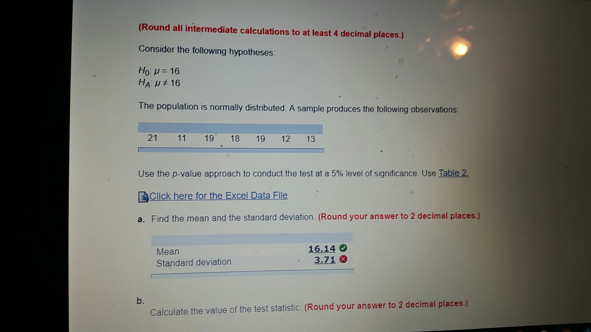 Solved (Round all intermediate calculations to at least 4 | Chegg.com