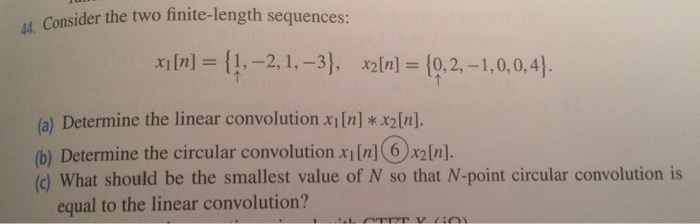 Solved Consider the two finite-length sequences:X_1[n] = | Chegg.com
