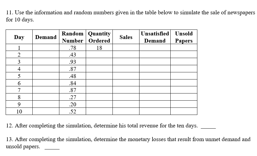 Solved 1) Consider the following distribution and random | Chegg.com