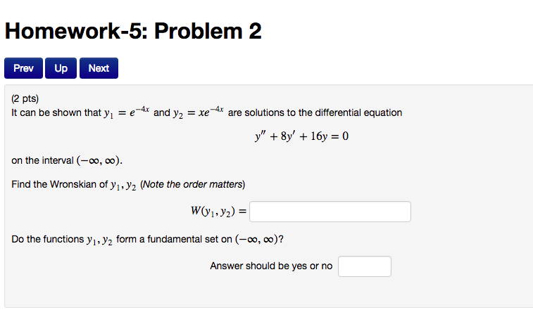 Solved It can be shown that are solutions to the | Chegg.com