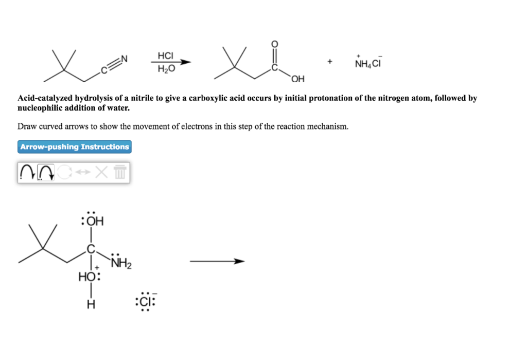 Solved HCl H20 NH4C OH Acid-catalyzed hydrolysis of a | Chegg.com