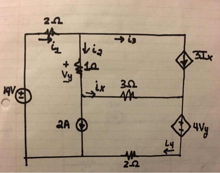 Solved Determine the values of currents i1, i2, i3, i4, and | Chegg.com
