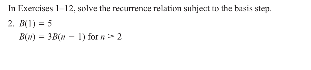 Solved In Exercises 1-12, solve the recurrence relation | Chegg.com