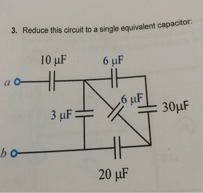 Solved Reduce this circuit to a single equivalent capacitor | Chegg.com