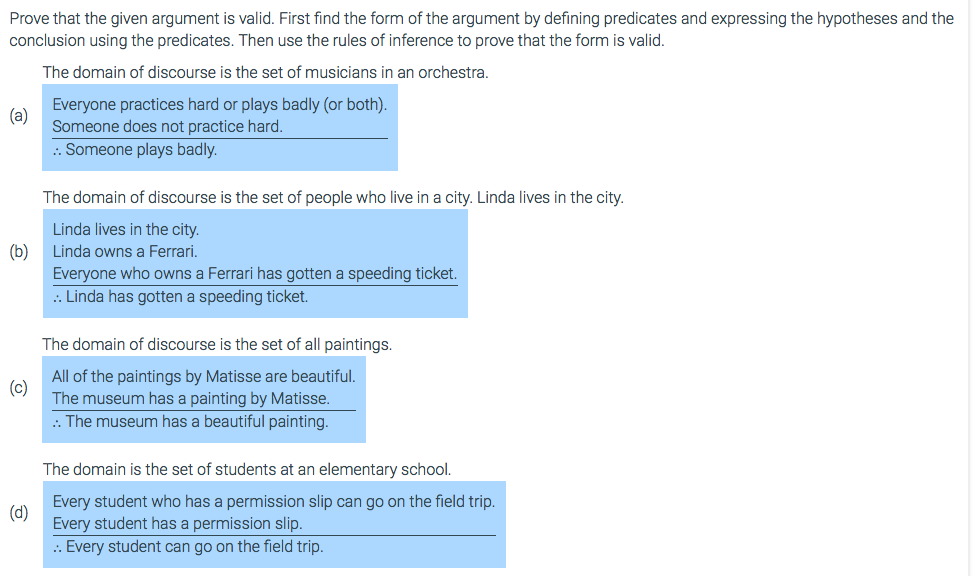 Solved Rules of inference known to be valid arguments. Rule | Chegg.com
