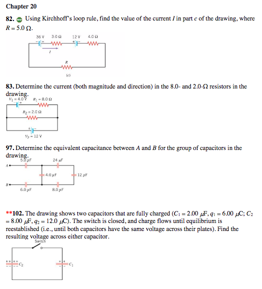 Solved Using Kirchhoff's loop rule, find the value of the | Chegg.com