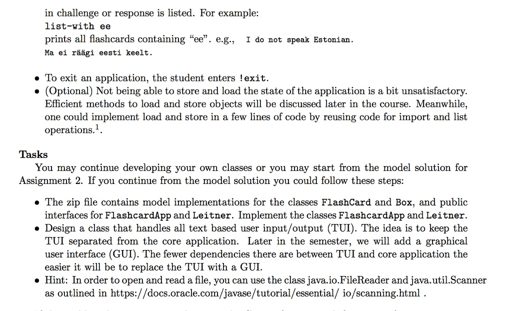 Develop a flashcard application using the Leitner | Chegg.com