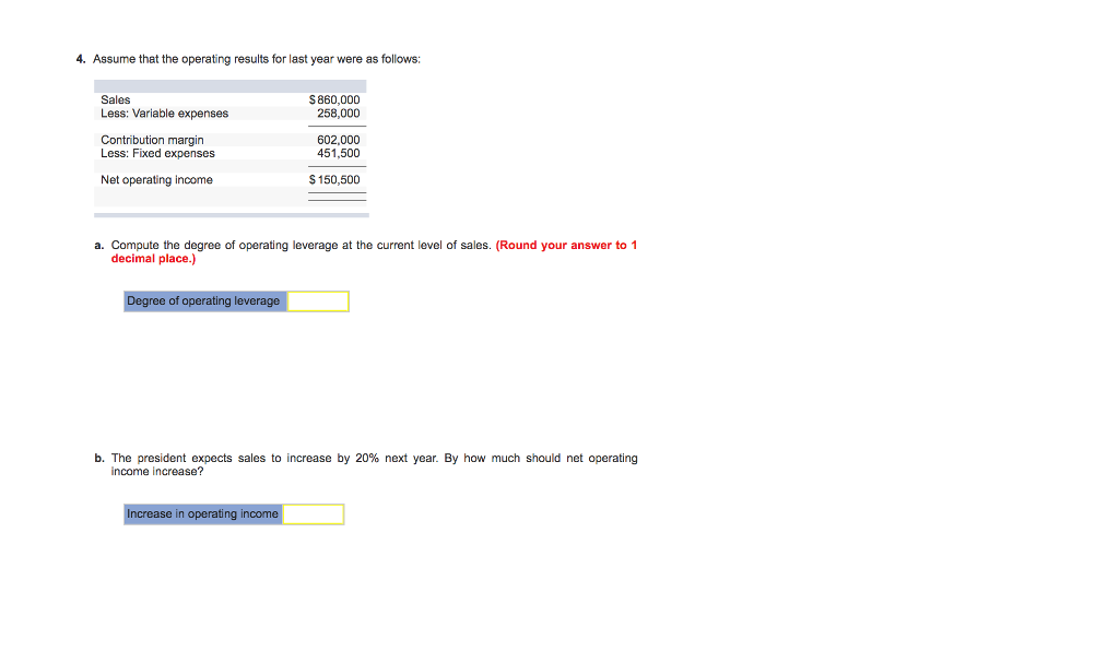 Solved 4. 10.00 points Problem 8-1 Performing Basic CVP | Chegg.com