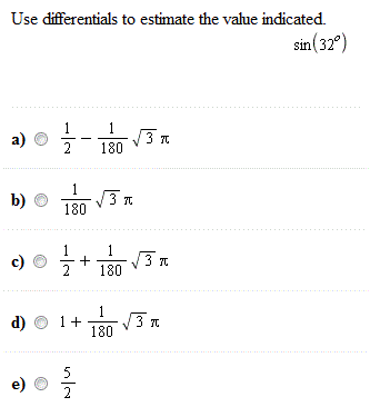 Solved Use differentials to estimate the value indicated. | Chegg.com