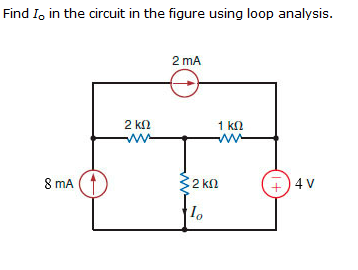 Solved Find Io in the circuit in the figure using loop | Chegg.com