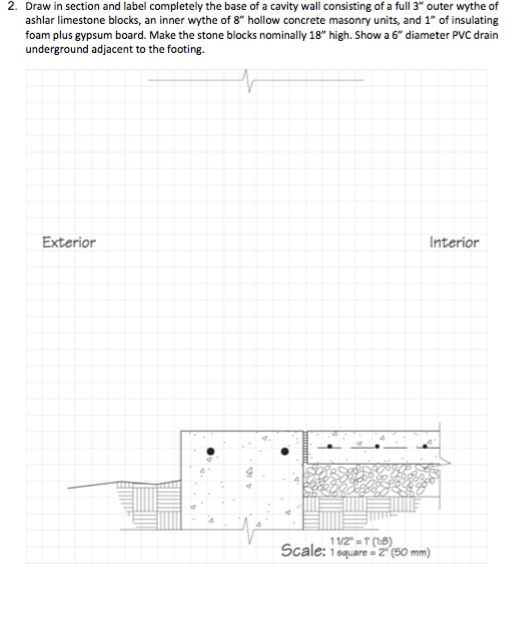 Solved Draw in section and label completely the base of a | Chegg.com