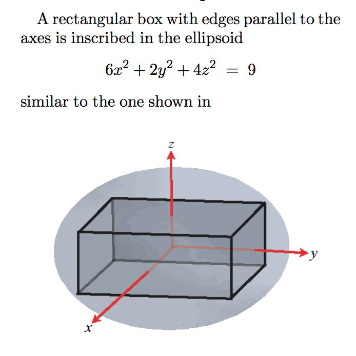 Solved A rectangular box with edges parallel to the axes is | Chegg.com