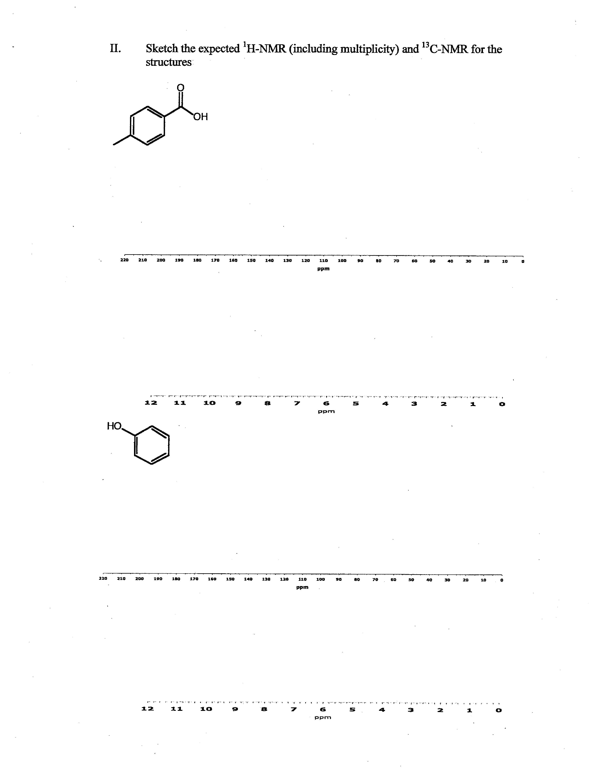Solved Sketch the expected }H-NMR (including multiplicity) | Chegg.com