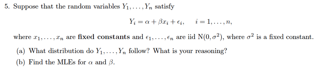 Solved Suppose that the random variables Y_1, ..., Y_n | Chegg.com