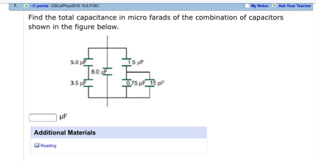 Solved Find the total capacitance in micro farads of the | Chegg.com