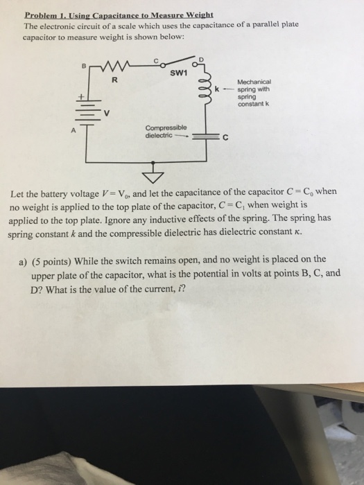 Solved The electronic circuit of a scale which uses the | Chegg.com