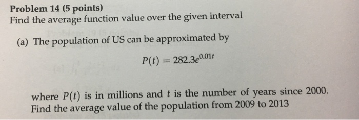 Solved Find the average function value over the given | Chegg.com