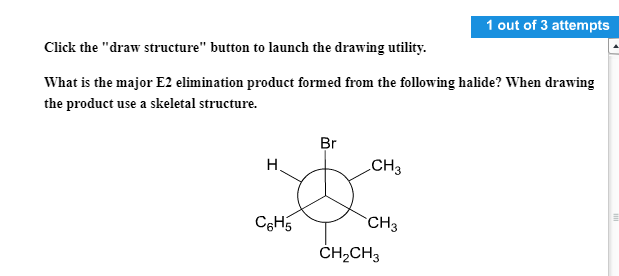 Solved 1 out of 3 attempts Click the "draw structure" button | Chegg.com
