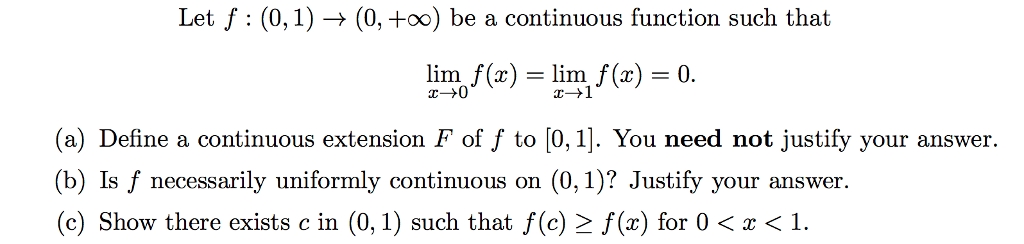 Solved Let F 0 1 Rightarrow 0 Infinity Be A