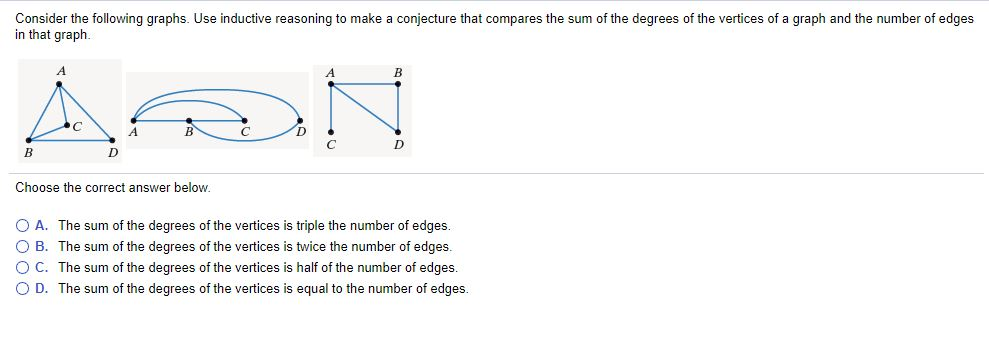 Solved Consider the following graphs. Use inductive | Chegg.com