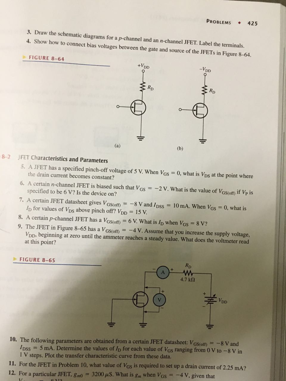 Solved Draw the schematic diagrams for a p-channel and an | Chegg.com