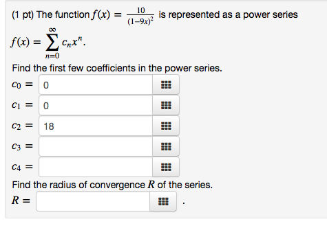 Solved The function f(x) = is represented as a power series | Chegg.com