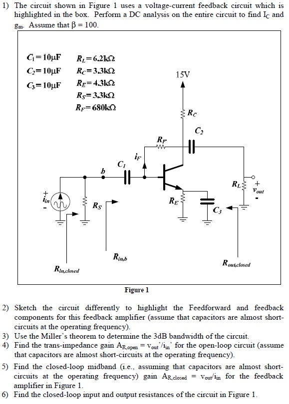 Solved 1) The circuit shown in Figure 1 uses a | Chegg.com