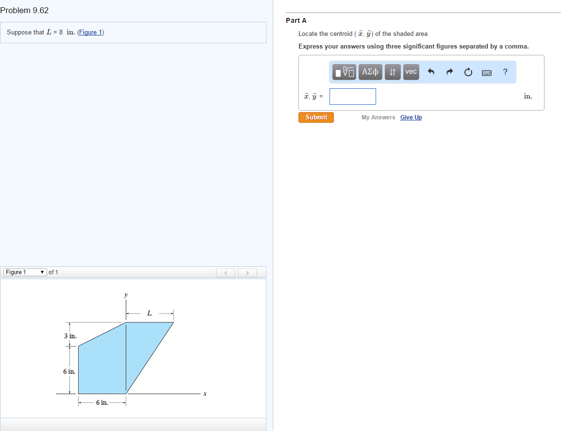 Suppose that L=8 in.(Figure 1) Locate the | Chegg.com