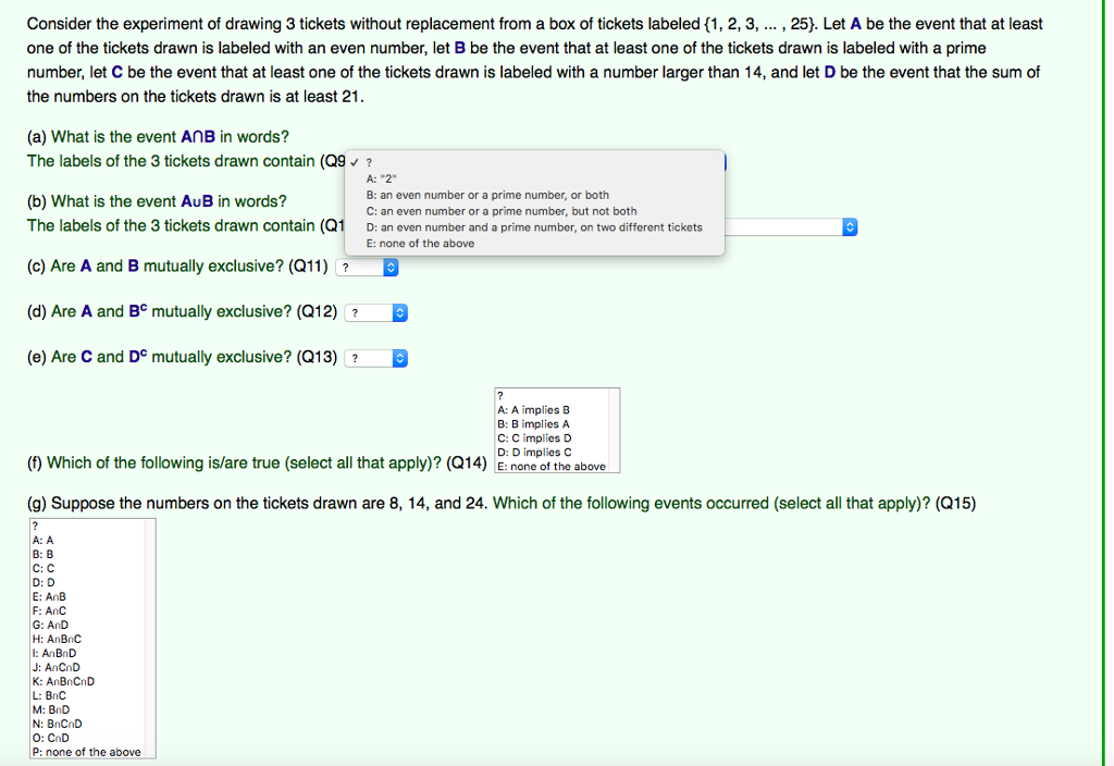 Solved Consider the experiment of drawing 3 tickets without | Chegg.com