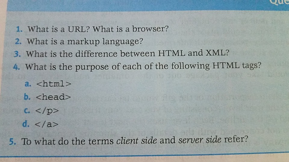 Solved 1. What is a URL? What is a browser? 2. What is a | Chegg.com