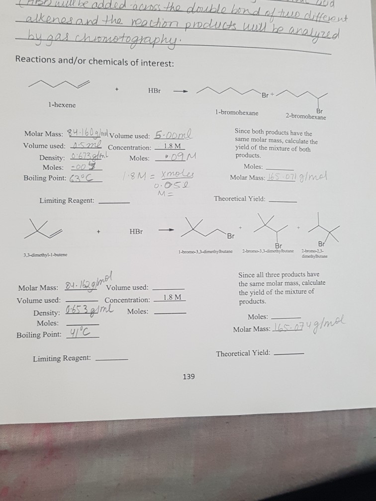 Solved Separation Scheme: 3,3-dimethyl-1-butene and HBr orD | Chegg.com