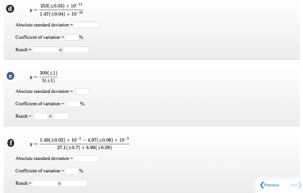 Solved Estimate the absolute standard deviation and the | Chegg.com