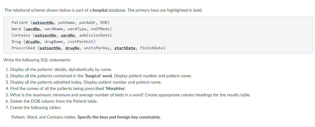 Solved The relational schema shown below is part of a | Chegg.com