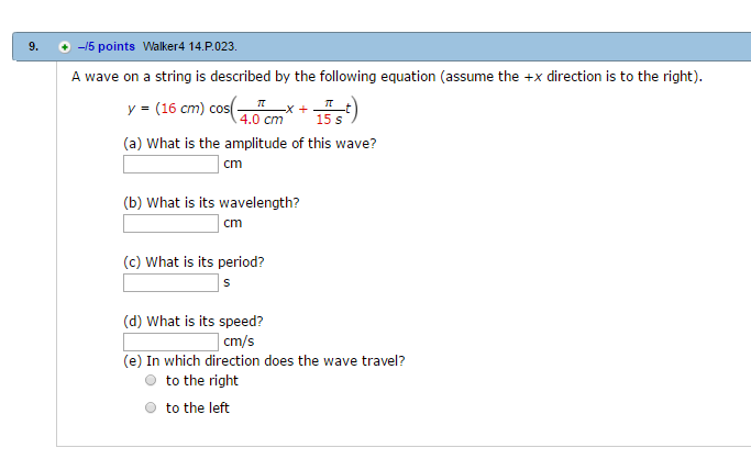 Solved A Wave On A String Is Described By The Following