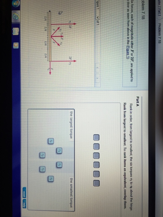 Solved per T Part 1 Problem 7.18 oblem 7.18 Six forces, each | Chegg.com